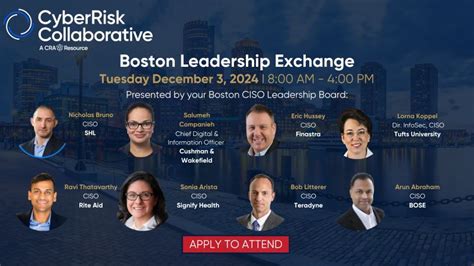 Boston Ciso Cybersecurity Networking Craevents Cyberrisk Collaborative