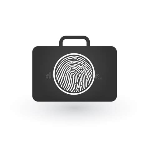 Set Of Circle Fingerprint Icons Design For App Finger Print Flat Scan