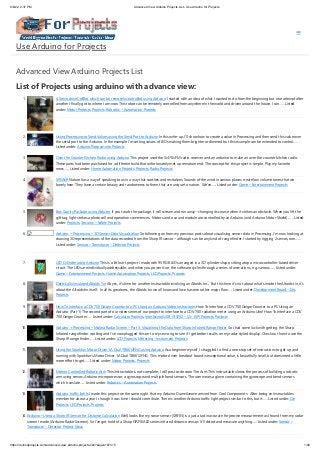 Advanced View Arduino Projects List Use Arduino For Projects 5 Pdf