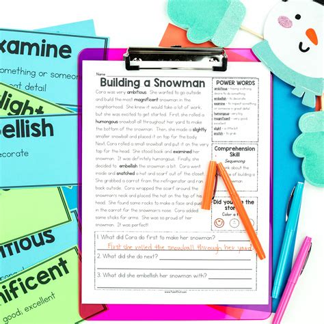 January Differentiated Reading Passages Fun In First