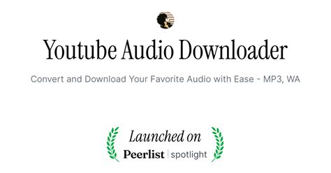 Youtube Audio Downloader Peerlist