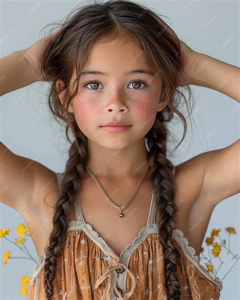 Premium Photo An Chinese Young Girl In A Solid White Background