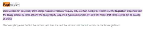 maximum limitation for an entity in uipath dataservices data service