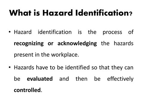 Solution Environmental Science Hazard Identification Techniques