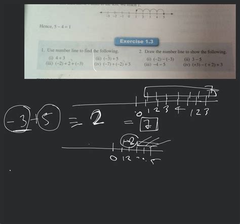 hence 5−4 1exercise 1 31 use number line to find the following 2 dr