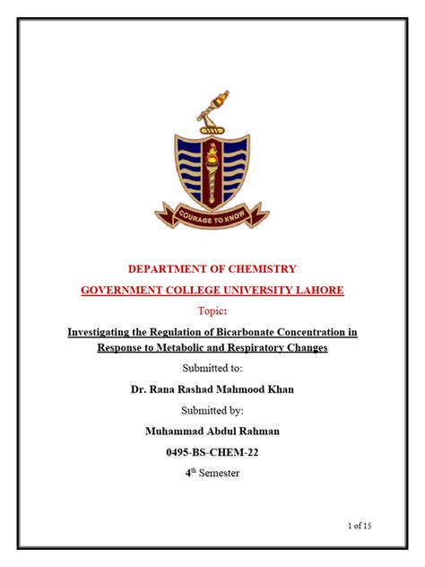 0495 Biochemistry Pdf Bicarbonate Buffer Solution