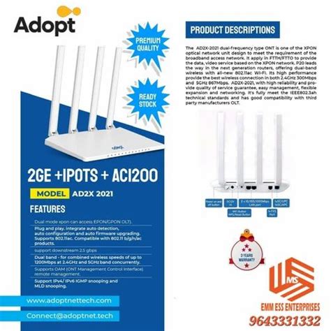 Dual Band Xpon Ont Ad2x 2021 Wpa2 Psk At ₹ 1850piece In New Delhi