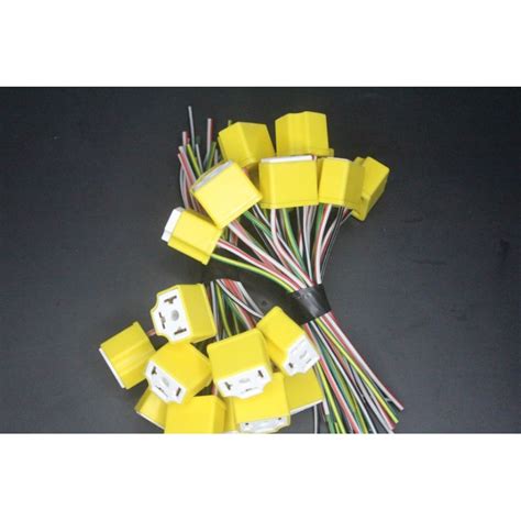 H4 Headlight Socket Ceramic Heavy Duty Wire Installed Sold Per Pc