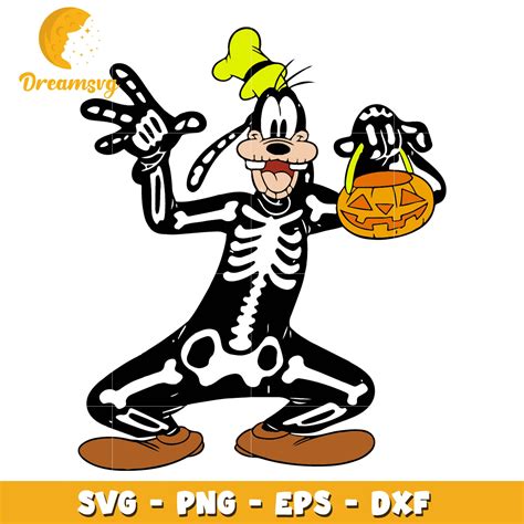 Disney Goofy Skeleton Halloween Svg Dreamsvg Store