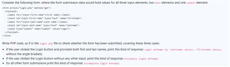 Solved Consider The Following Form Where The Form Chegg