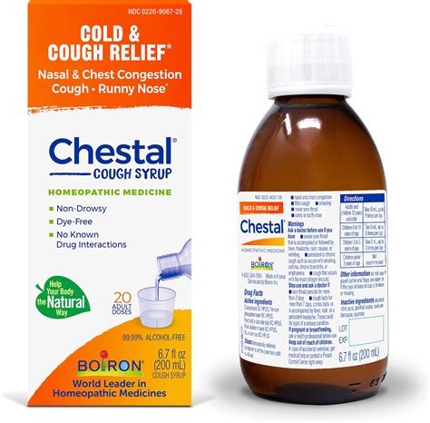 Boiron Chestal Adult Cold And Cough Syrup For Nasal And