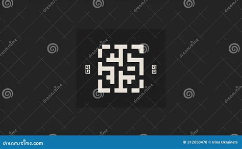 Black And White Qr Code Centered On A Dark Background Digital Technology Concept For Secure