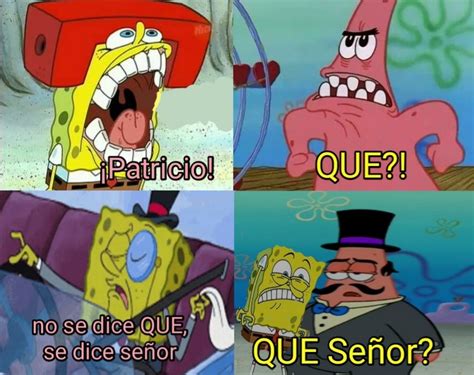 Meme De Bob Esponja Patricio Reaccion Patricio Estrella And Bob