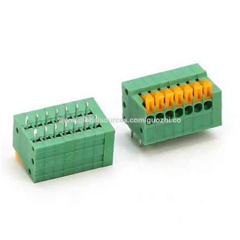 Buy Wholesale China Screwless Terminal Block 2 54mm Pitch 2 7pins Spring Terminal Block