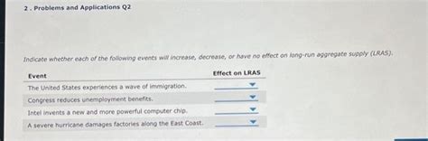 Solved 2 Problems And Applications Q2 Indicate Whether Each