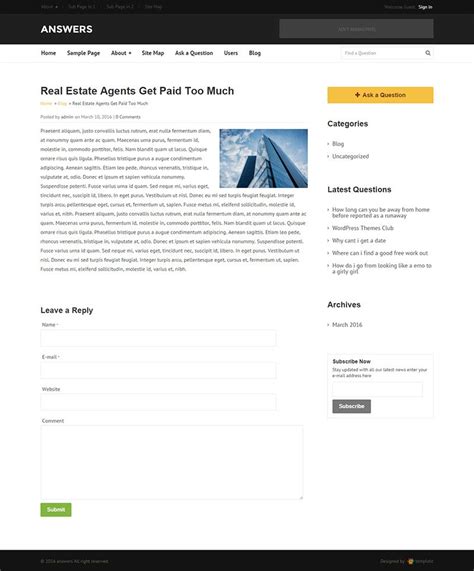 question and answers wordpress theme create your qanda website