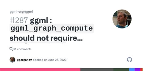 Ggml `ggmlgraphcompute` Should Not Require `ggmlcontext` · Issue