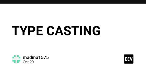 type casting dev community