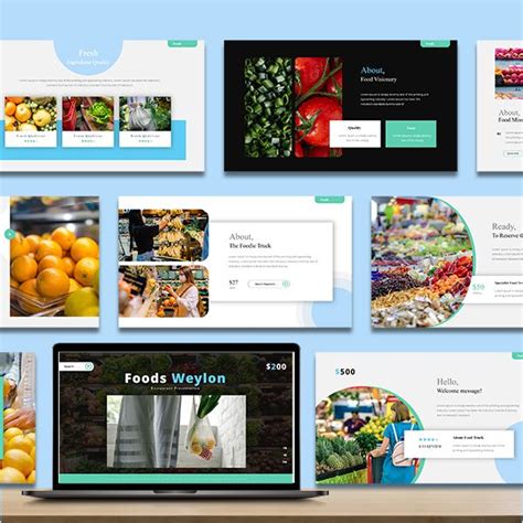 Шаблон презентации Foodsweylon Biecom Market скачать на Wildberries Цифровой 26306