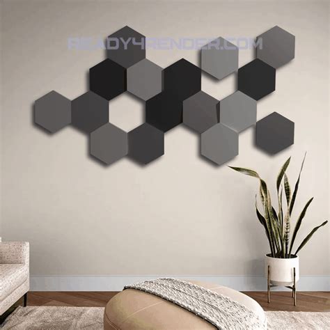 🪞 Decorative Hexagons・ Stl File For 3d Printing・cults