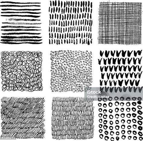 낙서 얼룩 스트로크가 있는 손으로 그린 텍스처 세트 0명에 대한 스톡 벡터 아트 및 기타 이미지 0명 긁힌 낙서 패턴 Istock