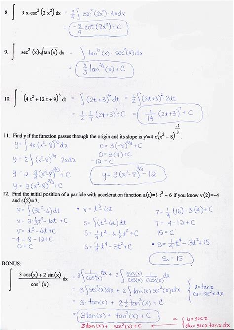 Practice Problems On Anti Derivative Rules