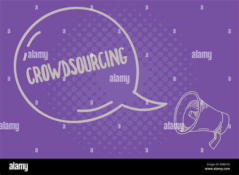 Text Sign Showing Crowdsourcing Conceptual Photo Obtaining Work