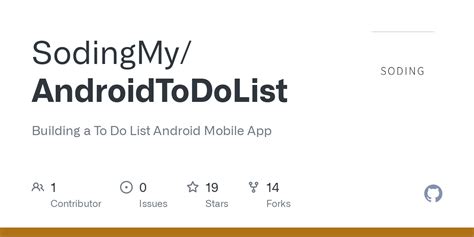 Github Sodingmy Androidtodolist Building A To Do List Android Mobile App