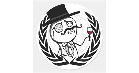 Lulzsec Anonymous Logo Classic Round Sticker Zazzle