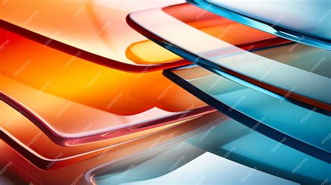 Premium Ai Image Fading Colors On Gradient Glass Sheets