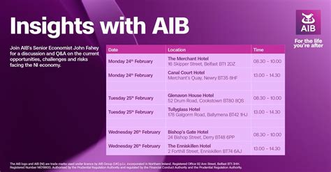 Aib Is Delighted To Be Hosting A Series Of Events ‘insights With Aib To… Aib Ni