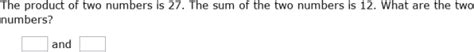 IXL Find Two Numbers Based On Sum Difference Product And Quotient Class III Maths Practice