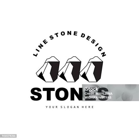 돌 로고 기하학 라인 스타일과 벡터 돌 현대 미적 장식을 위한 디자인 브랜드 현대 제품 간단한 아이콘 추상 미적 기하학 라인 1위에 대한 스톡 벡터 아트 및 기타 이미지