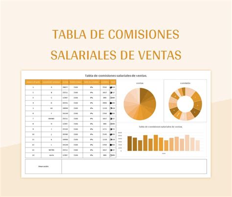 Plantilla De Excel Tabla De Comisiones Salariales De Ventas Y Hoja De