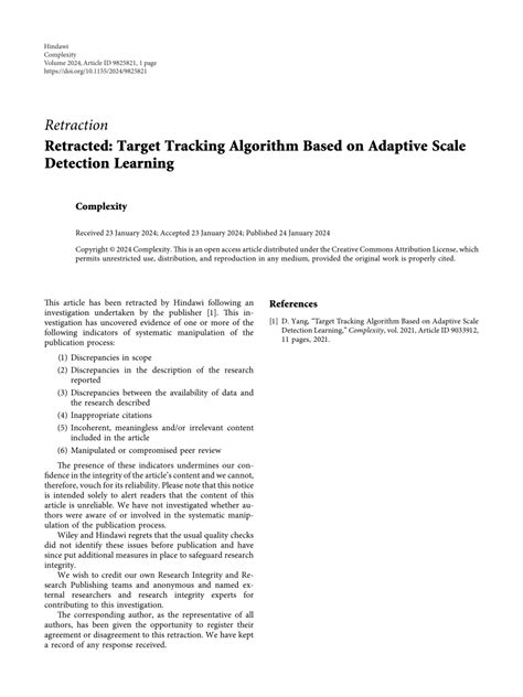 Pdf Retracted Target Tracking Algorithm Based On Adaptive Scale