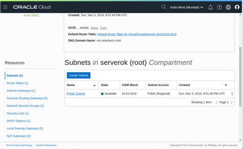 allow icmp ping in oracle cloud serverok