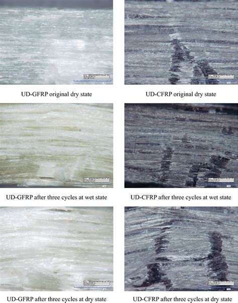 Profile Photomicrograph Of Ud Gfrp And Ud Cfrp After Bending Test
