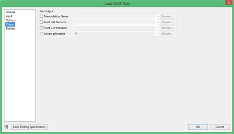 Vulcan File Import Lidar Data Load Point Data Using Sampling Method