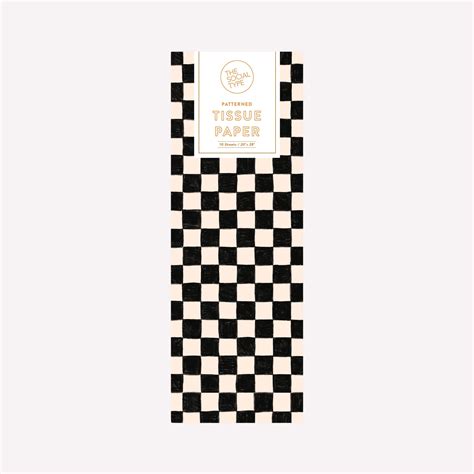Black Checker Tissue Paper