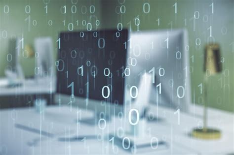 Premium Photo Creative Concept Of Binary Code Illustration On Modern Laptop Background Big