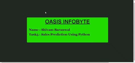 Shivam Baranwal On Linkedin Github Internship Datascience Oasisinfobyte Datascience