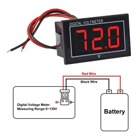 Jual Super Digital Voltage Meter Battery Meter Gauge Tampilan Tegangan
