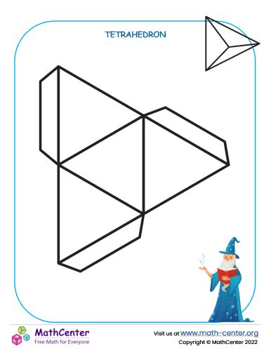 Nets To Cut Tetrahedron 2 Learning Pages Math Center