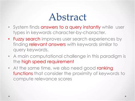 Efficient Instant Fuzzy Search With Proximity Ranking Ppt