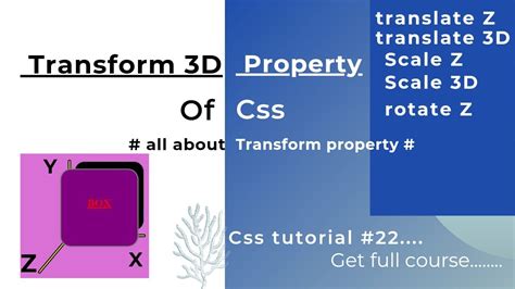Transform 3d Property Translate3d In Css Css Tutorial 22 Youtube