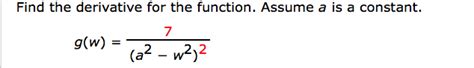 Solved Find The Derivative Of The Function Below Use Lower