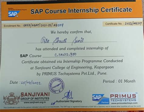 Shruti Pote On Linkedin Internship Primus Sapabap