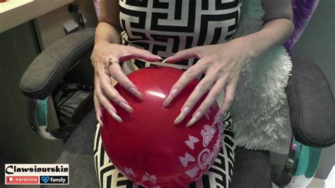 ClawsInUrSkin Aggressive Scratching And Popping 10 Balloons