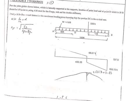 [solved] For The Plate Girder Shown Below Which Is Latera