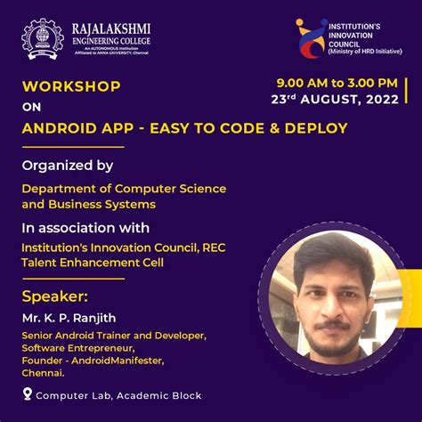 Rajalakshmi Engineering College On Linkedin Rec Workshop